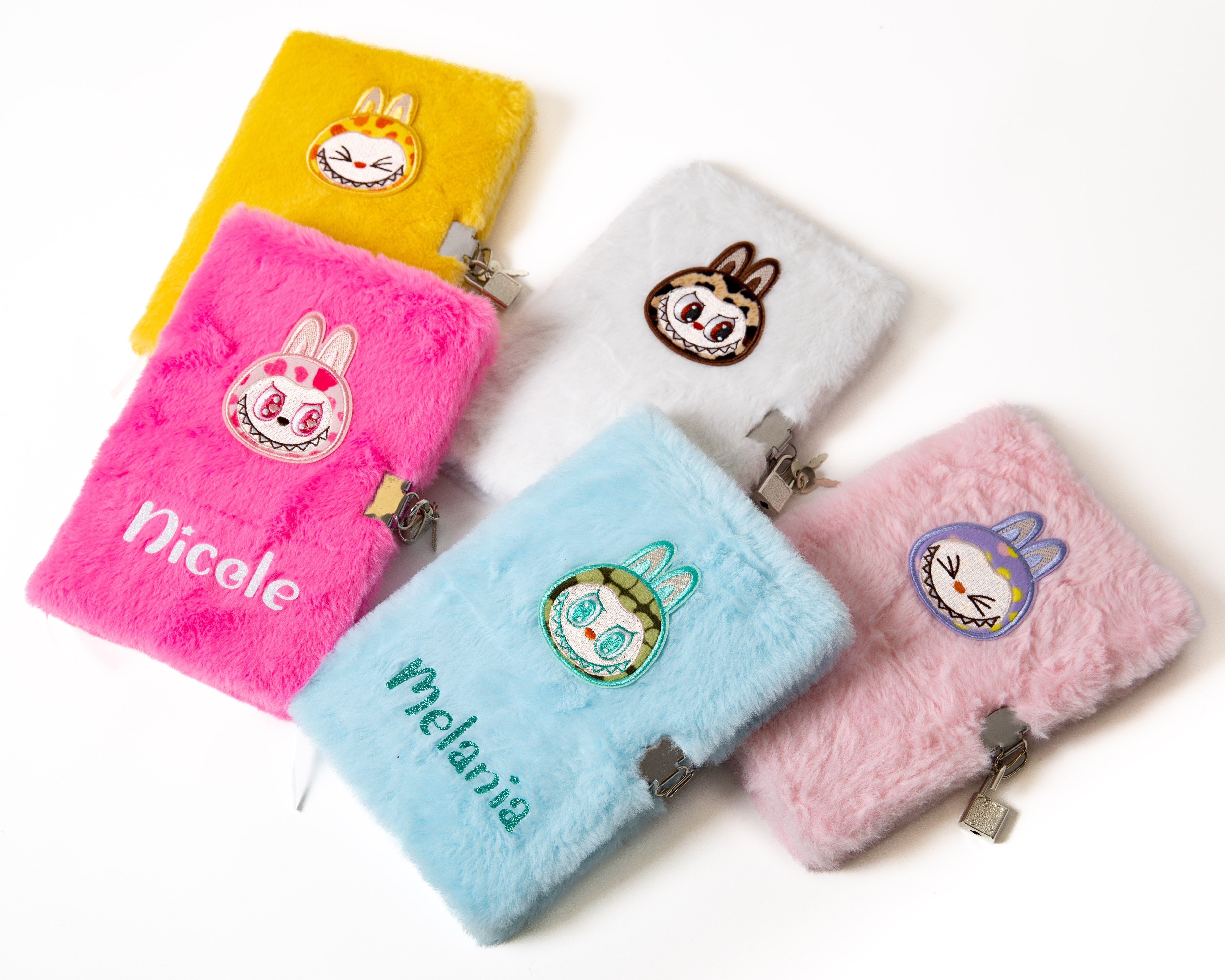 Personalized Fluffy Notebook with Lock – Sunny Boutique Miami
