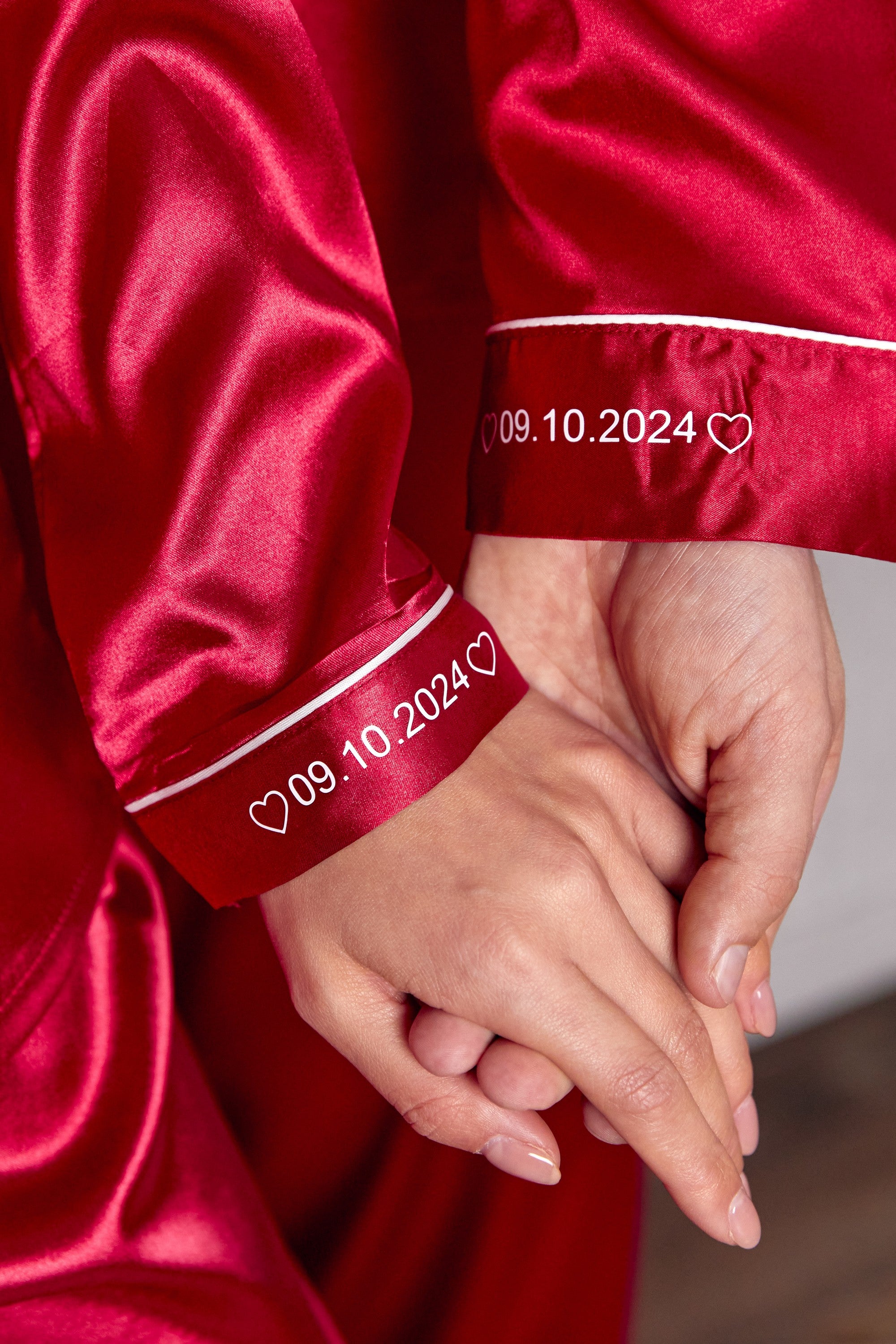 Personalized Satin Pajamas for Men and Women-Valentine's Day Gift ...