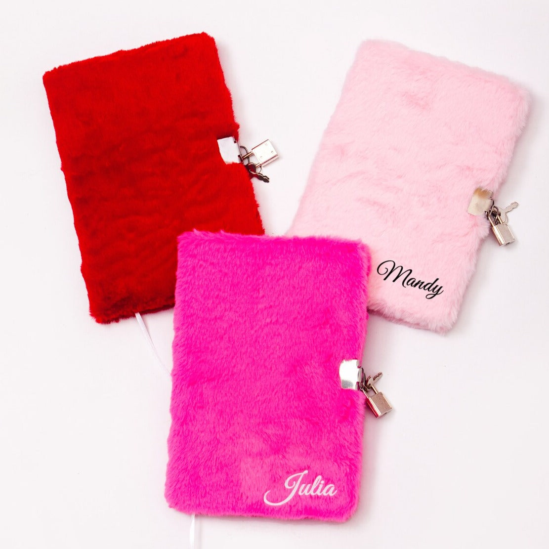 Custom Name Fluffy Diary with Lock and Key – Sunny Boutique Miami