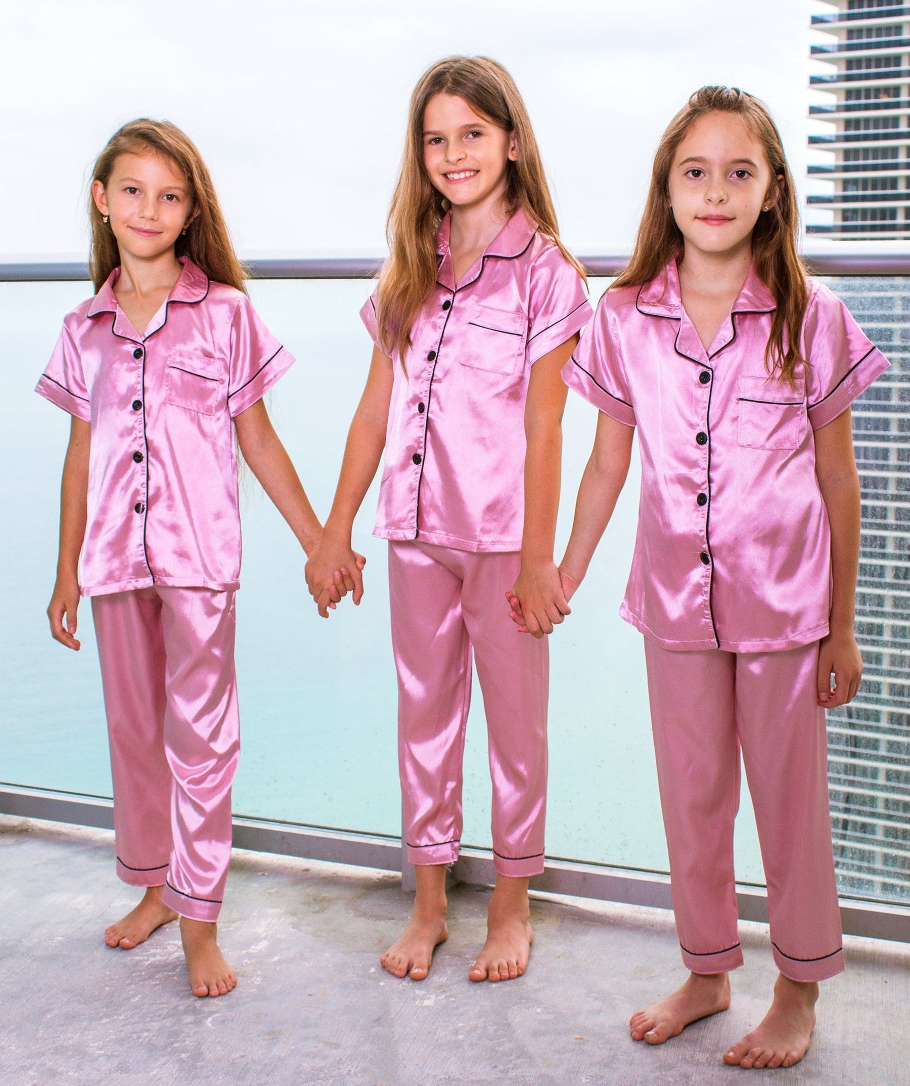 Kids Unisex Satin Customized Pajama Sets – Sunny Boutique Miami